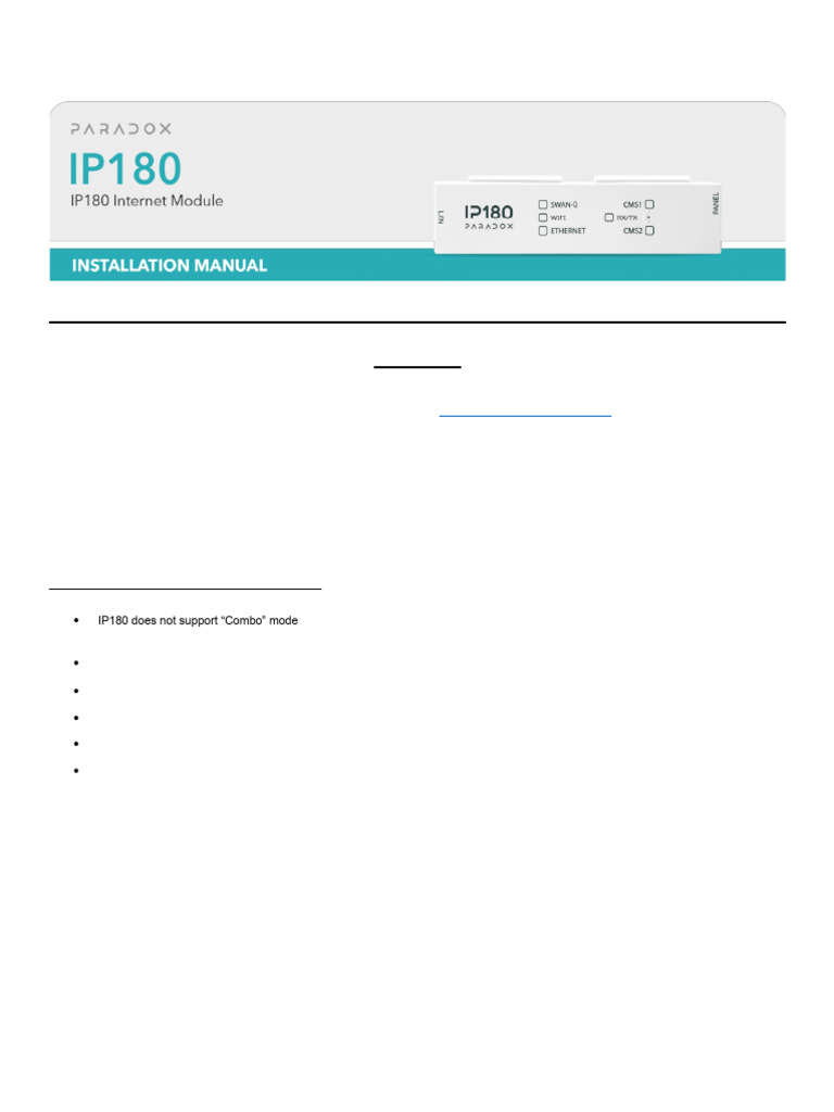 IP180 Installation Manual V1.00.015 | PDF | Wi Fi | Computer Network