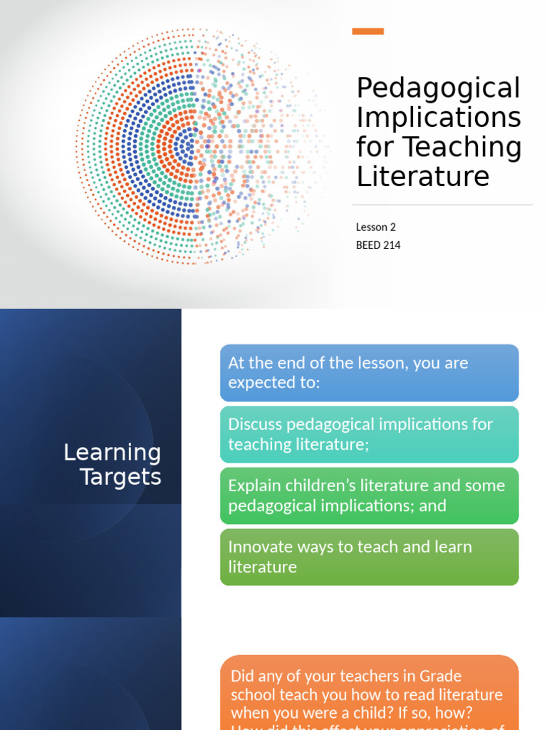 Pedagogical Implications For Teaching Literature | PDF | Fantasy | Learning