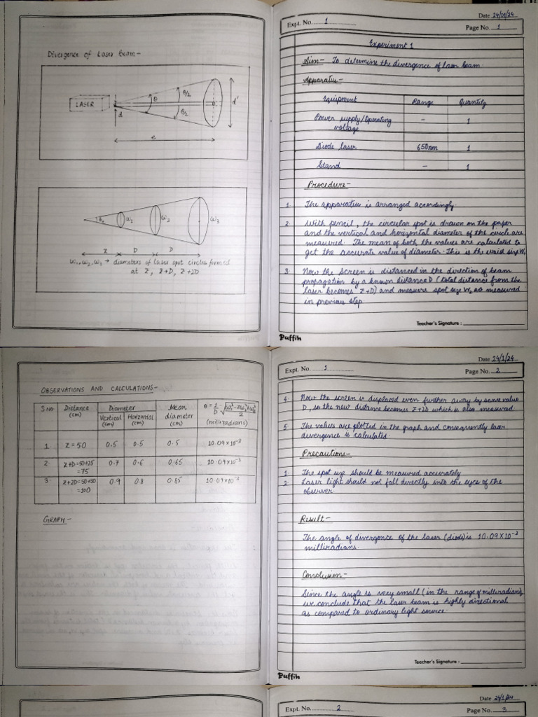 EnggPhy Exp1,2 | PDF | Optics | Electromagnetic Radiation