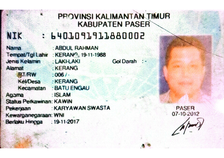 KTP Abdul Rahman | PDF