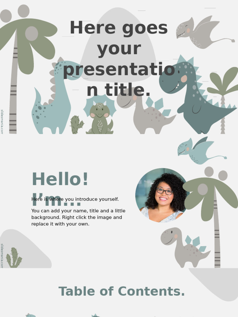 Dana Cute Dinos SlidesMania | PDF