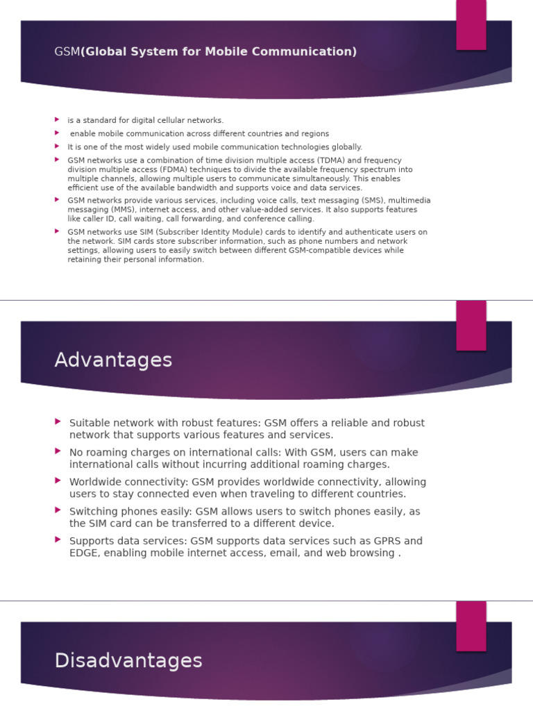 GSM(Global System for Mobile Communication) | PDF | Gsm | Computer Network