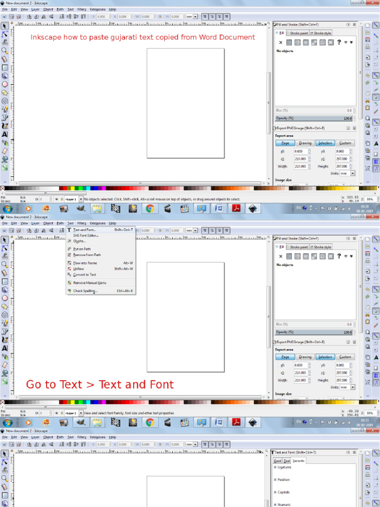 Inkscape CopyGujaratiText | PDF
