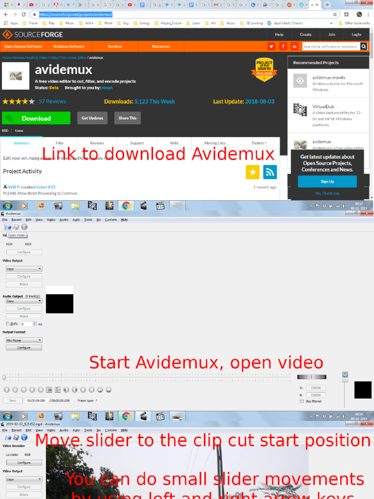AviDemux Best Settings To Cut Video | PDF