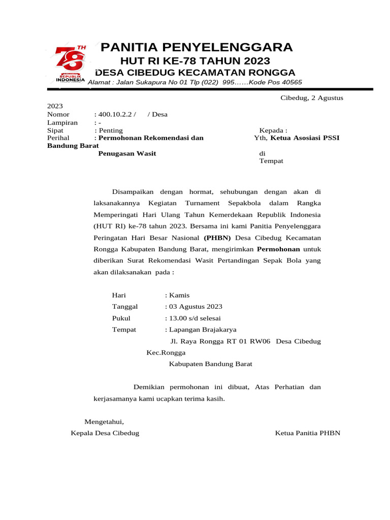 Surat Surat PHBN | PDF