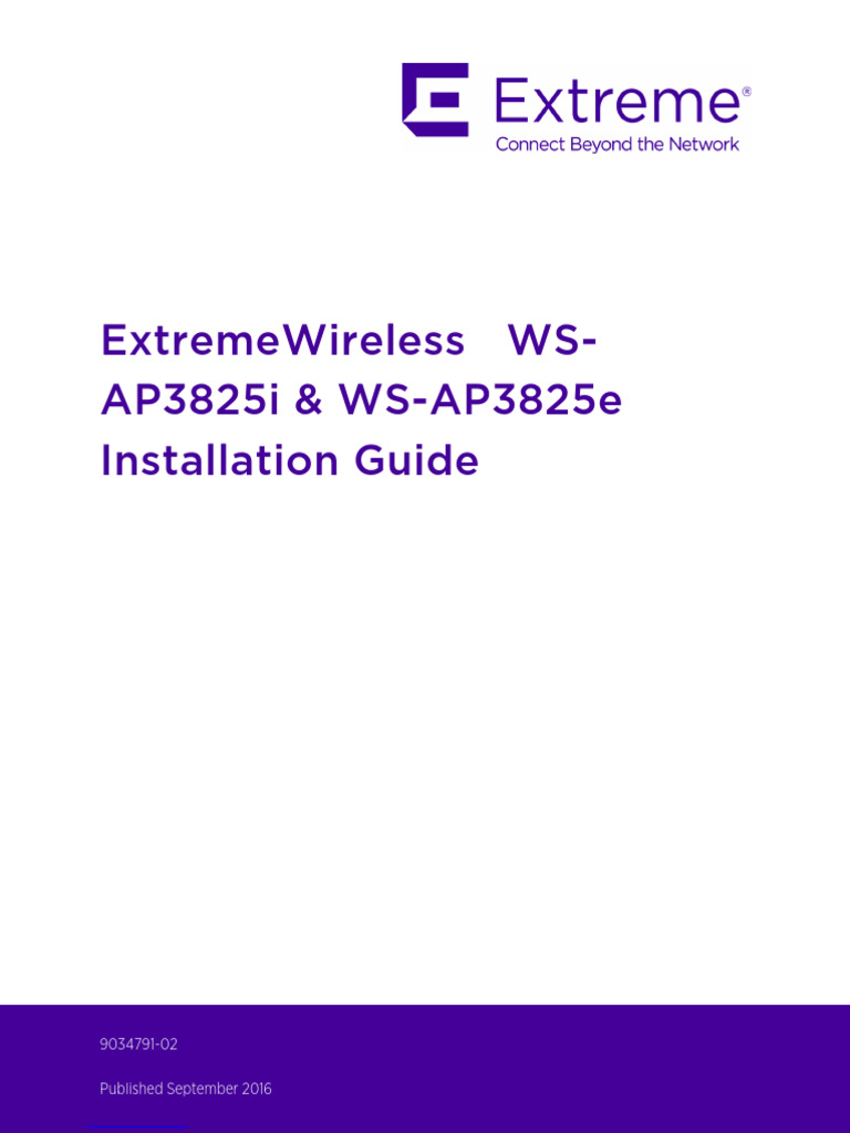 Extreme Wireless Wsap3825i | PDF | Network Switch | Ieee 802.11