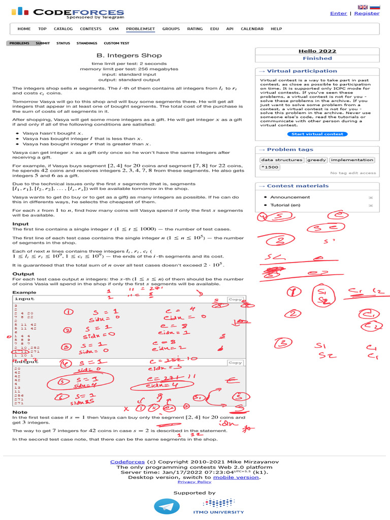 Problem - 1621B - Codeforces | PDF | Computing | Software