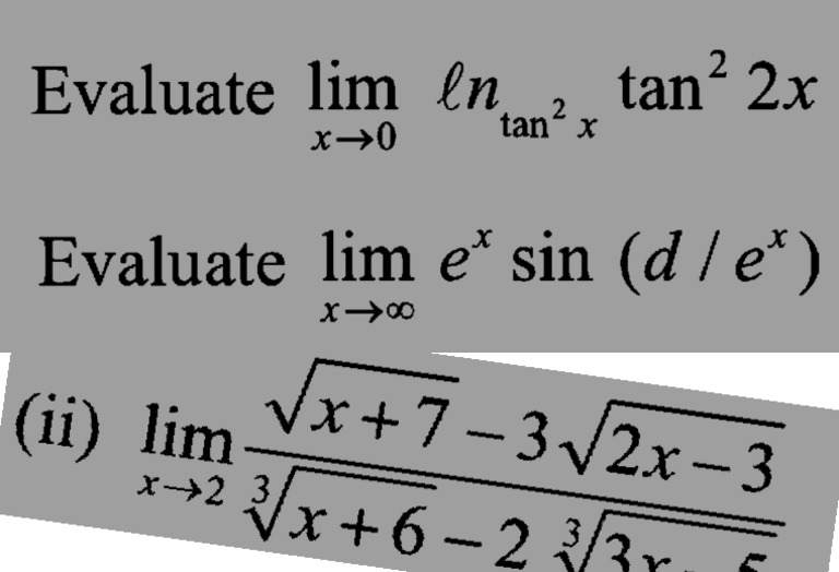 Kami Export - Limits Sheet | PDF | Circle | Trigonometric Functions