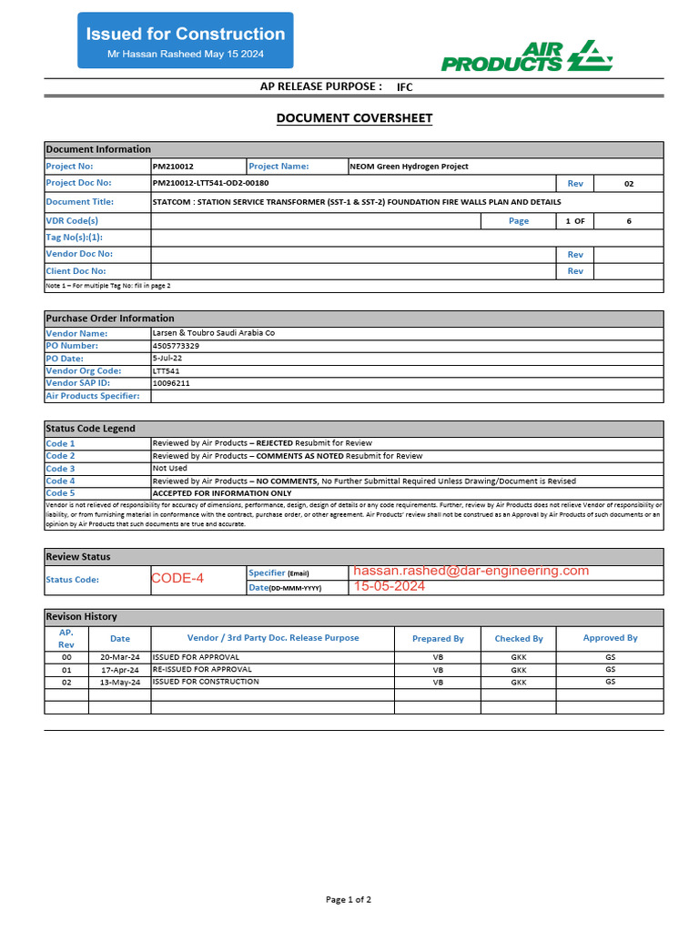 STATCOM - STATION SERVICE TRANSFORMER (SST-1 & SST-2) - PM210012-LTT541 ...