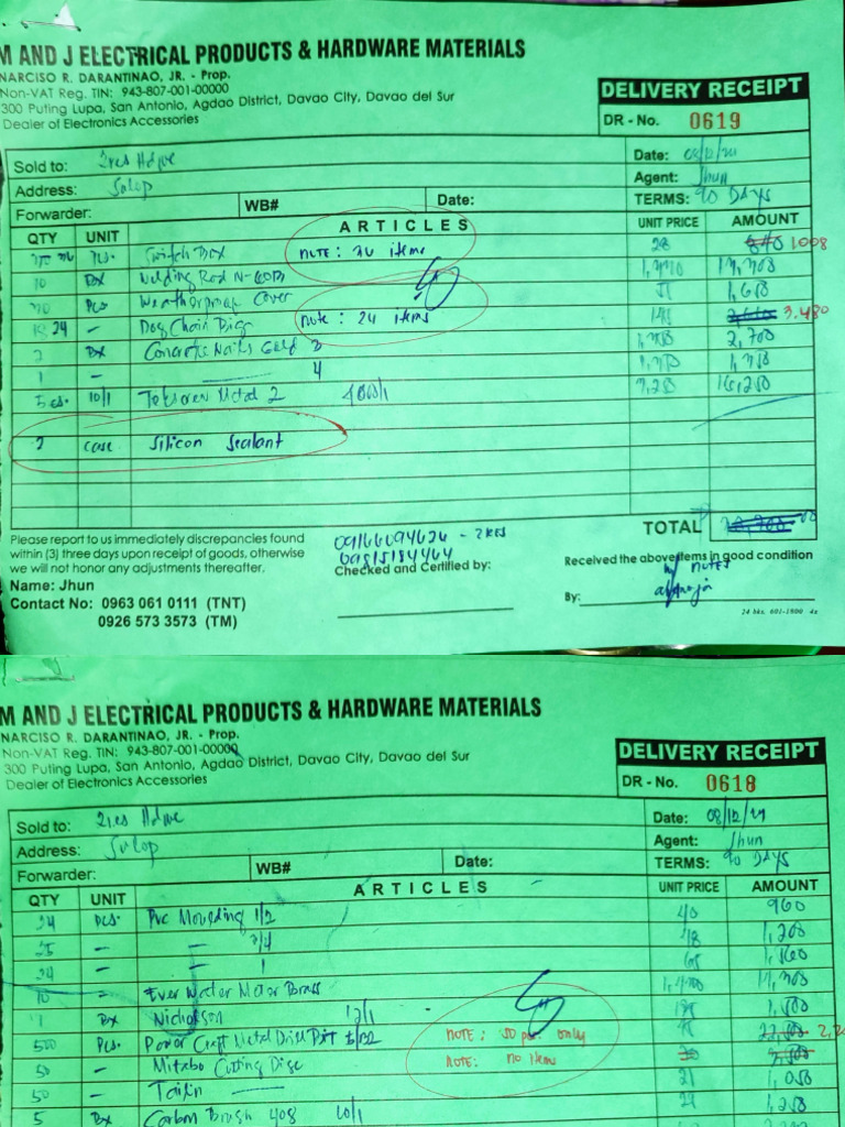 M and J Electrical Products DR With Notes | PDF