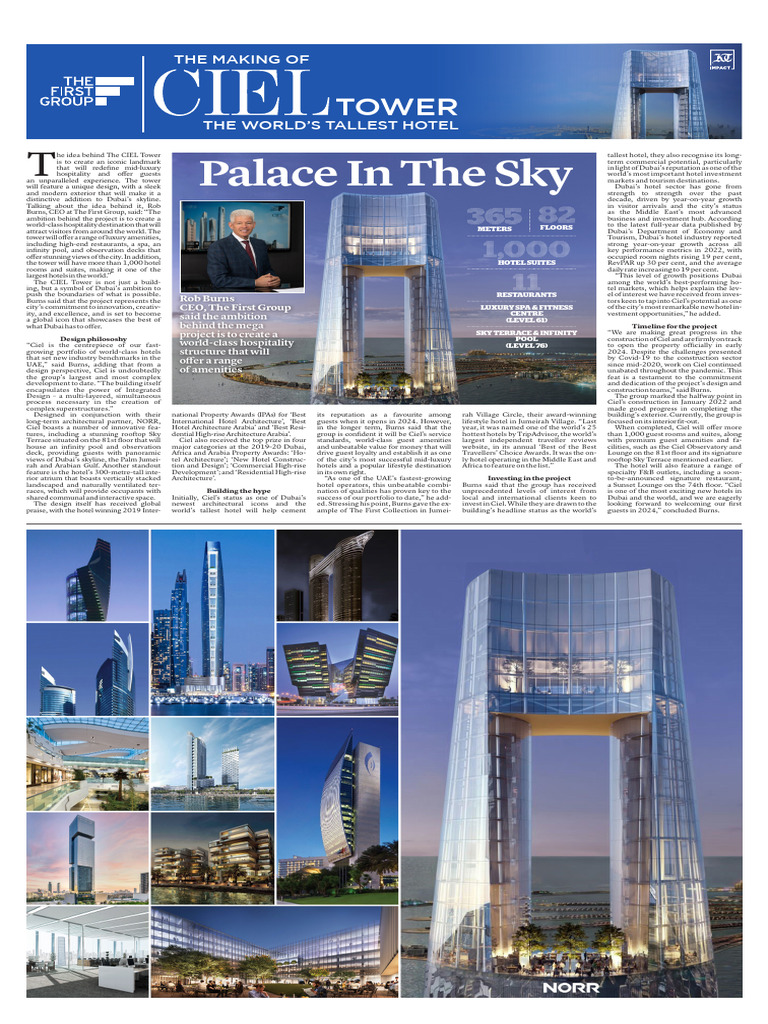 Making of CIEL Tower | PDF | Dubai | United Arab Emirates