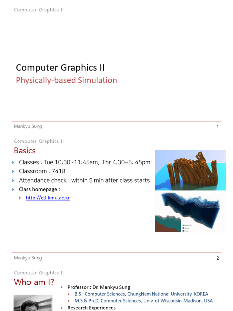 Class1 Intro | PDF | Computer Graphics | Rendering (Computer Graphics)