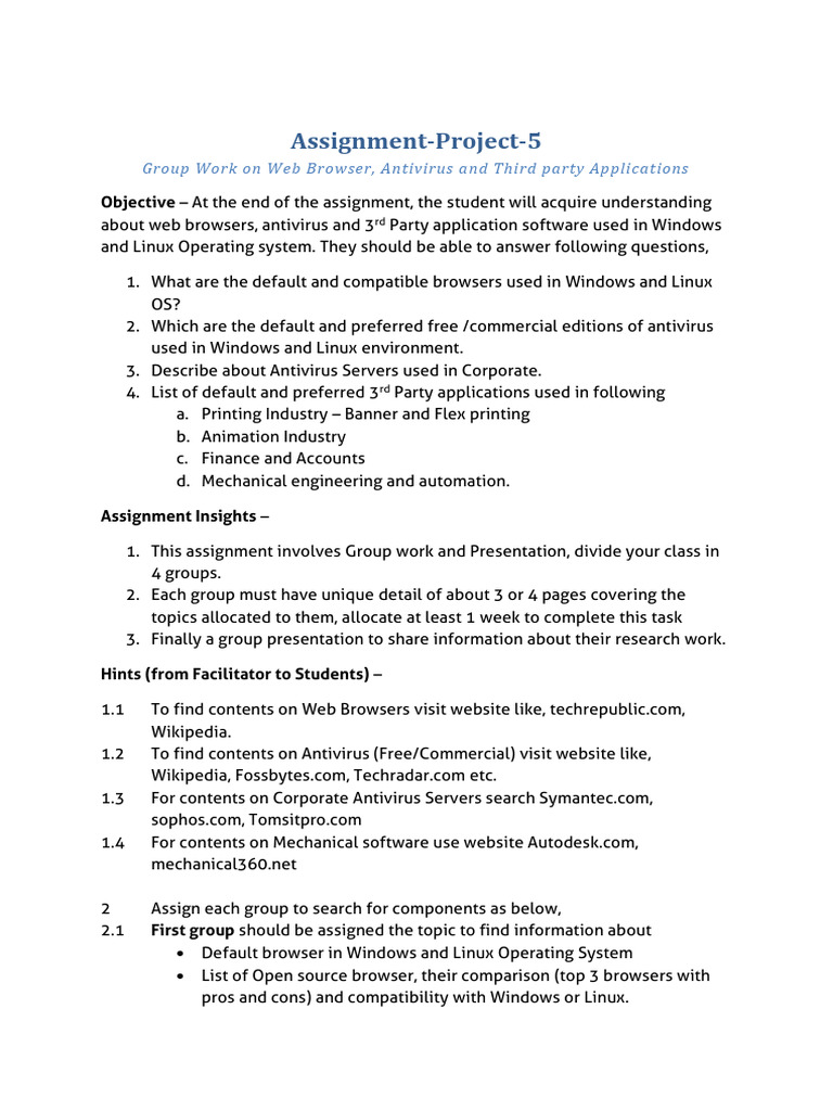 Assignment Projects 5 JKDNA | PDF | Microsoft Windows | Websites