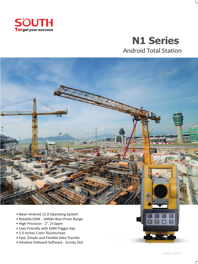 South N1 Android Total Station | PDF | Angular Resolution | Observational Astronomy