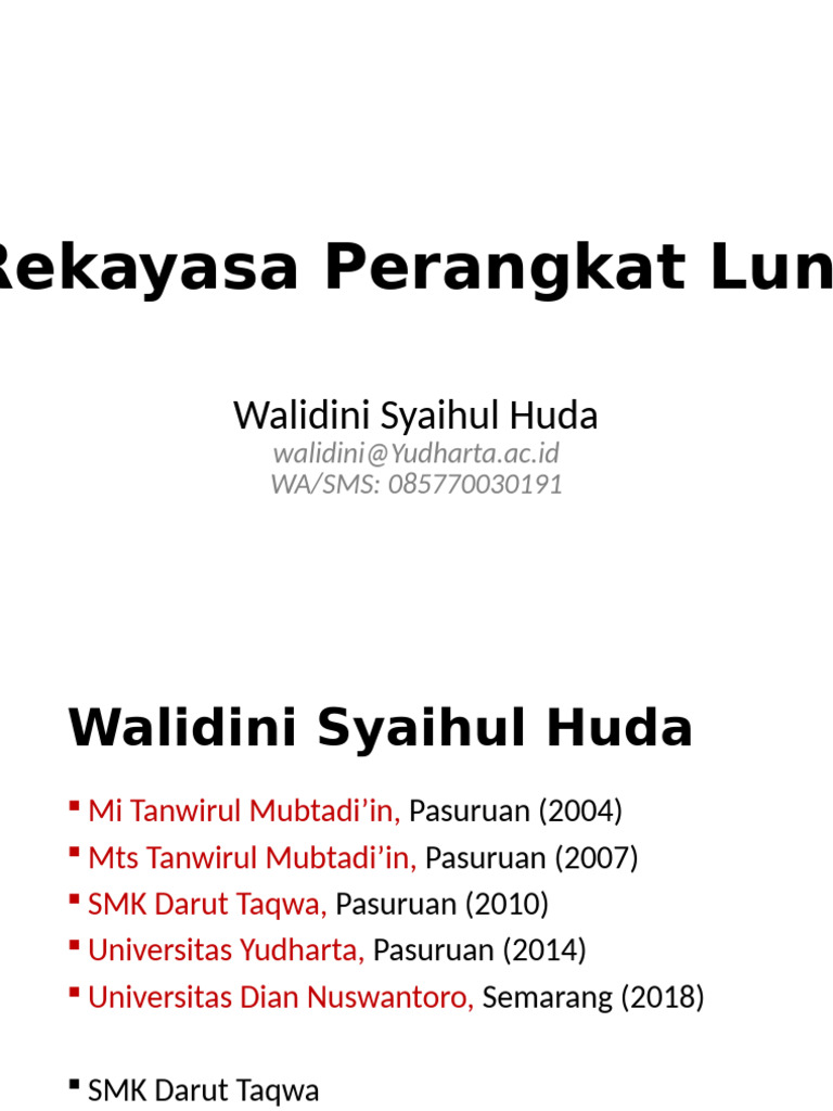 Rekayasa Perangkat Lunak: Pengantar dan Era | PDF | Komputer ...