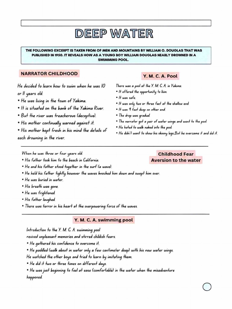 Deep Water | PDF | Anxiety | Fear