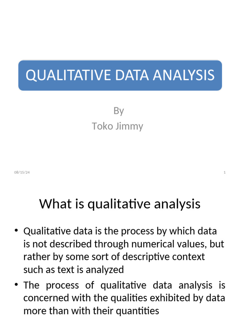 Qualitative Data Analysis | PDF | Qualitative Research | Data
