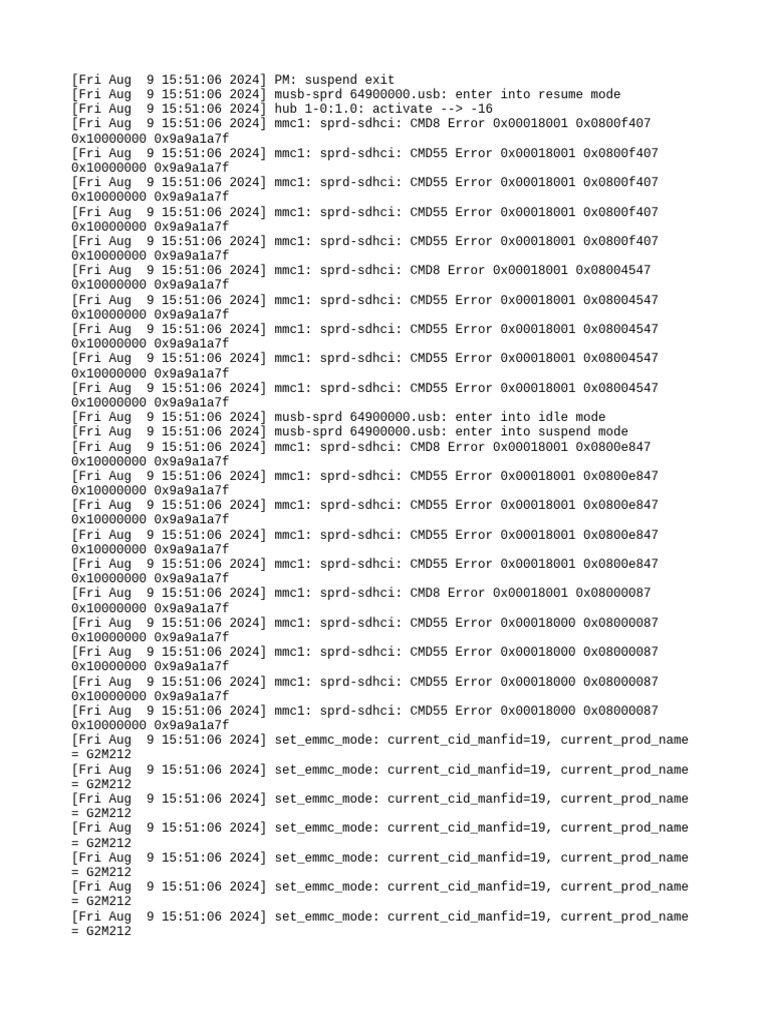 Standby Kernel Log 2024 0809 160751 | PDF | Cpu Cache | Booting