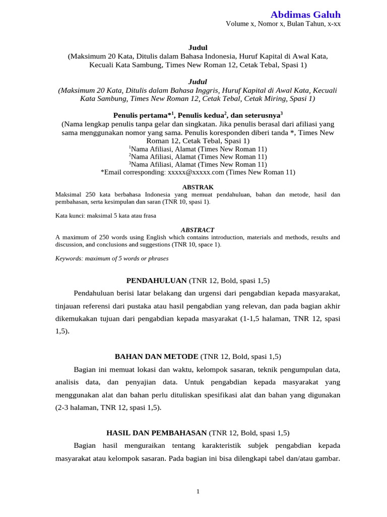 Template Artikel Abdimas Galuh | PDF