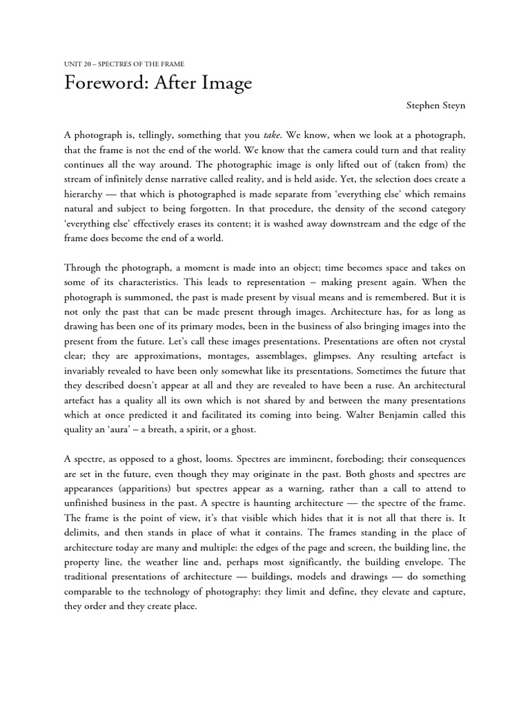 Spectres of The Frame - After Image - Stephen Steyn | PDF | Ghosts | Image Spectres of The Frame - After Image - Stephen Steyn | PDF | Ghosts | Image