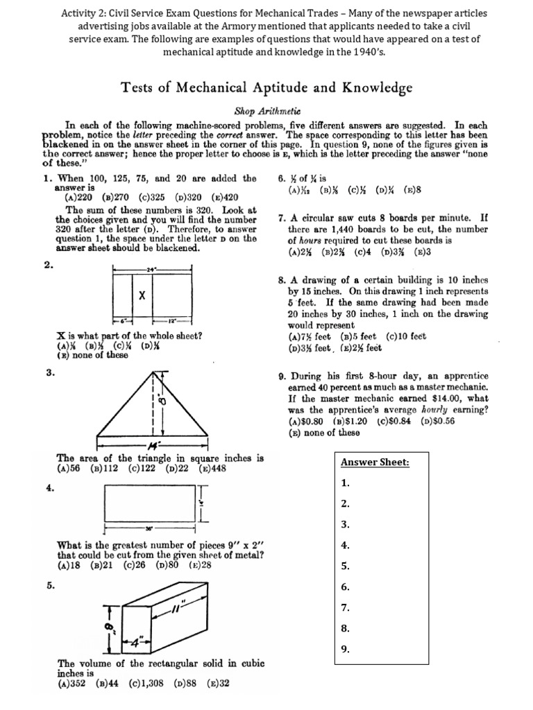 Civil Service Exam Questions-508 Compliant | PDF