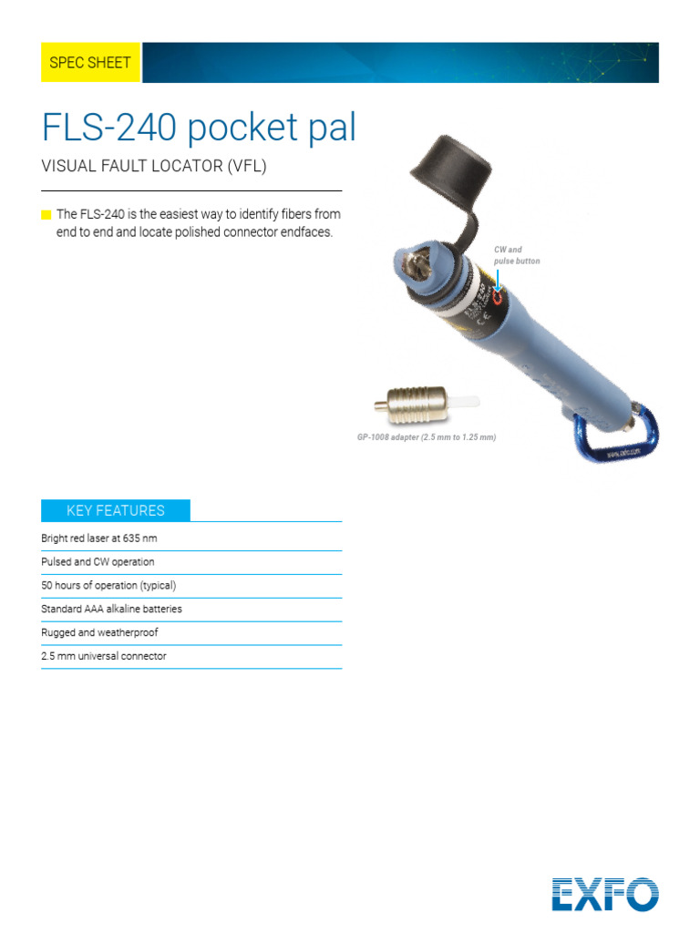 Exfo Spec-Sheet fls-240 v6 en | PDF | Optical Fiber | Laser
