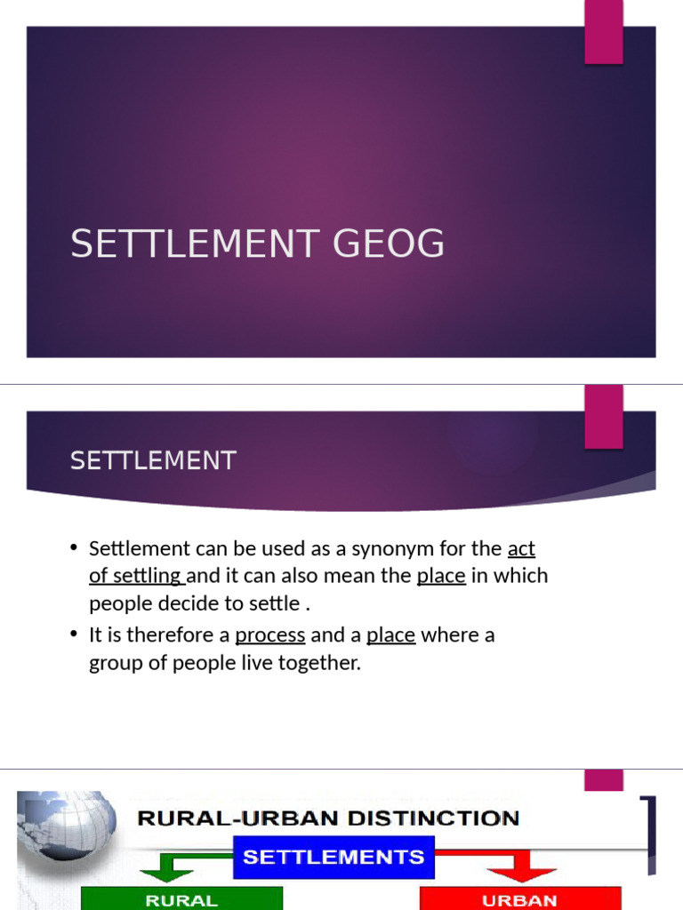Settlement Geog | PDF | Agriculture | Intensive Farming