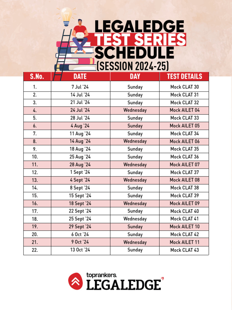 Test Series Schedule 02813a6c33672 | PDF