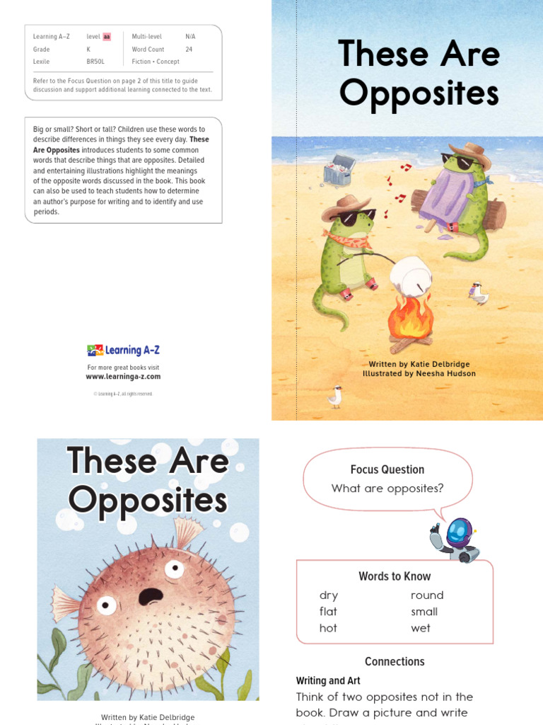 Understanding Opposites for Kids | PDF