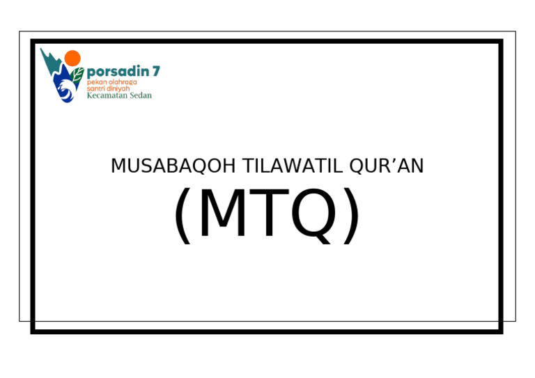 Musabaqoh Tilawatil Qur'An | PDF