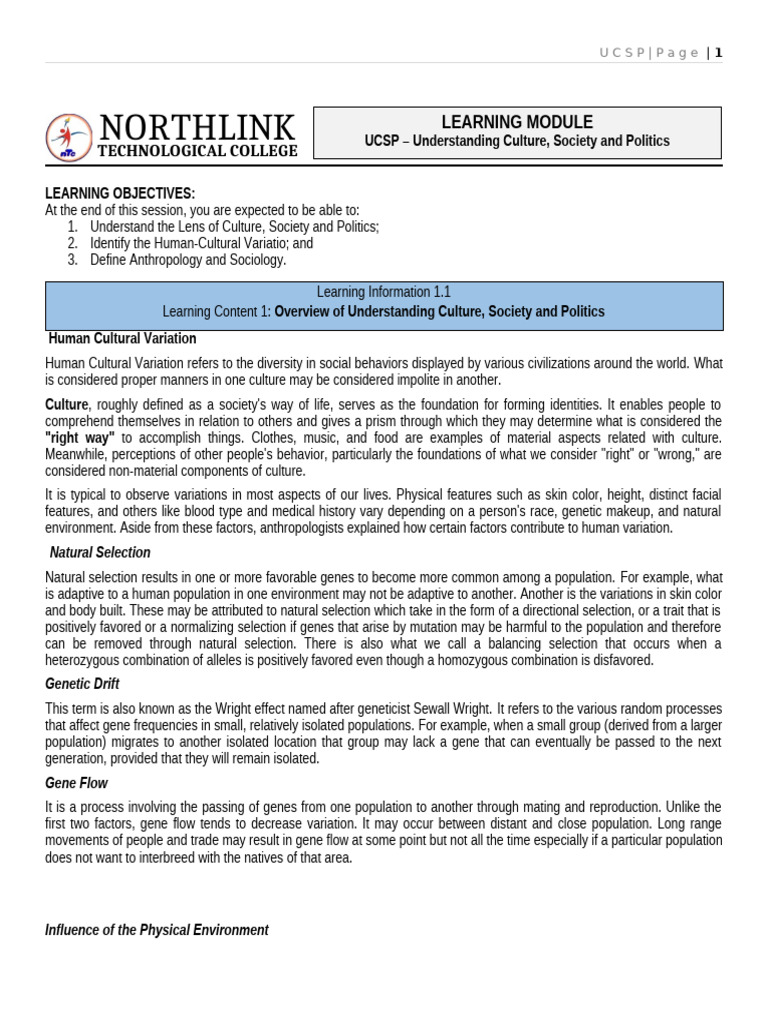 B.1 Learning Modules Quarter 1 Without Ativity | PDF | Homo | Natural ...