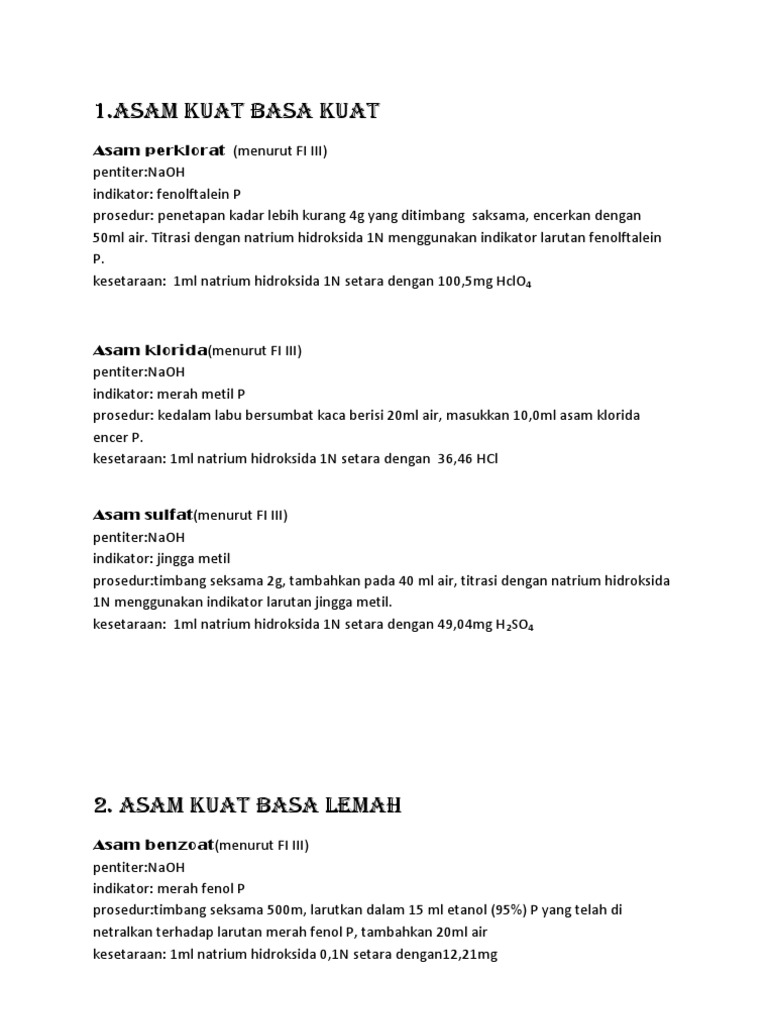 Asam Perklorat HclO4 | PDF | Sains & Matematika