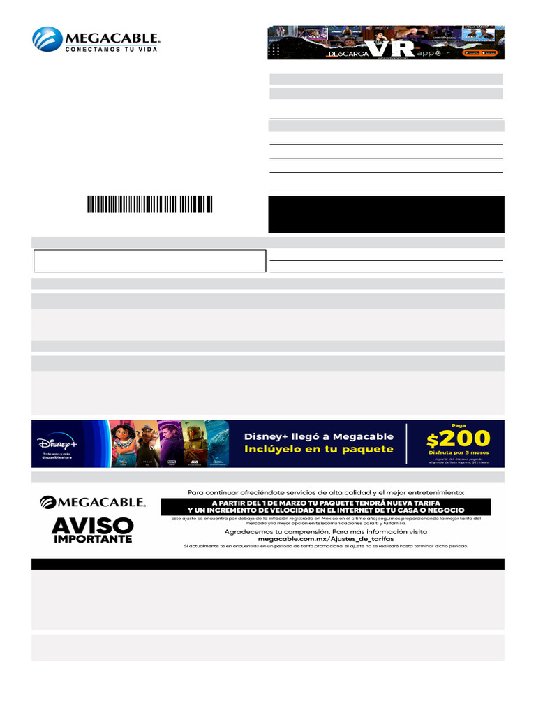 Pago de Recibo Megacable Marzo 2022 | PDF | Venta al por menor de ...