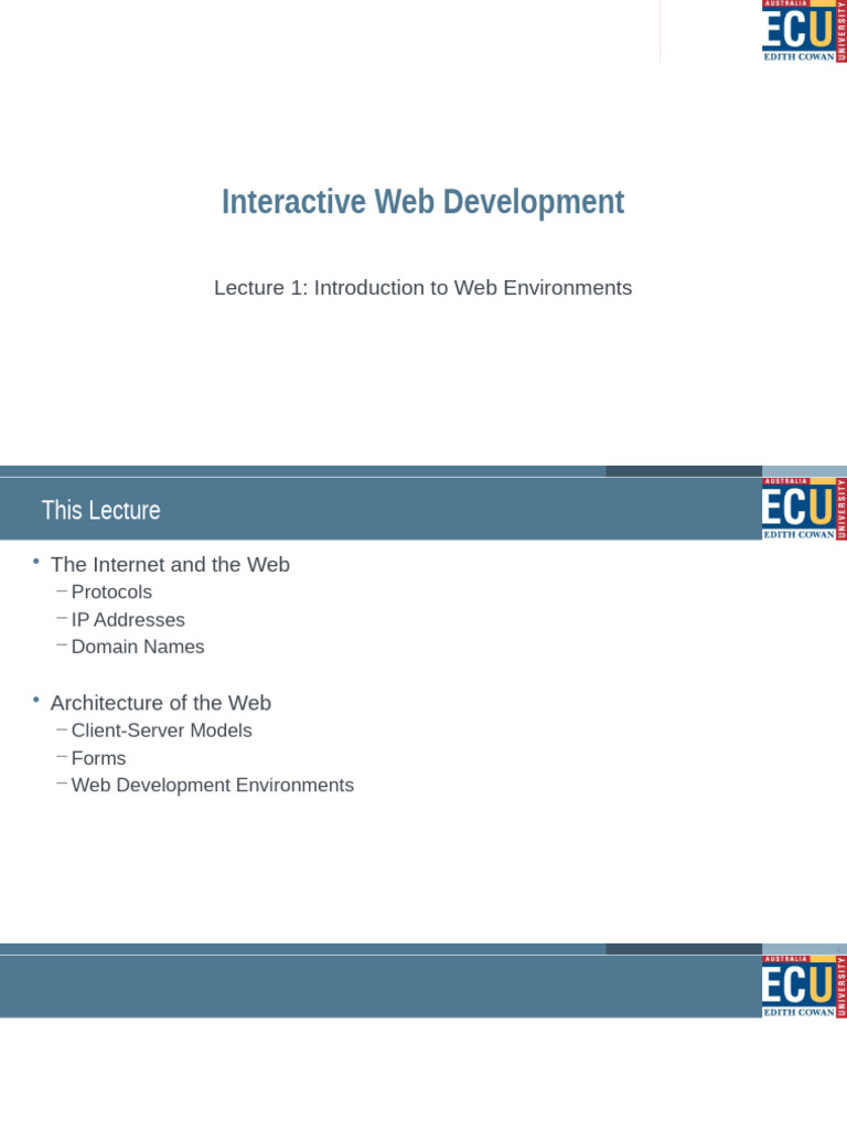 IWD Lecture 1 Introduction To Web Environments-3 | PDF | World Wide Web | Internet & Web