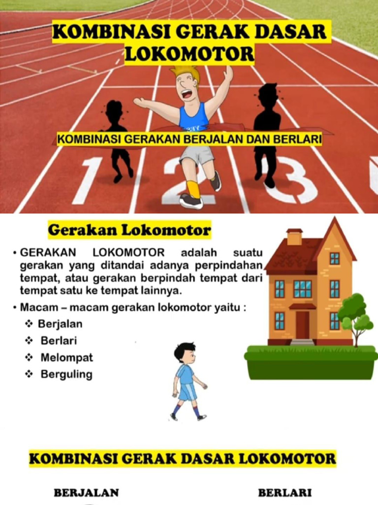 KOMBINASI GERAK DASAR LOKOMOTOR KLS 3 2024 | PDF