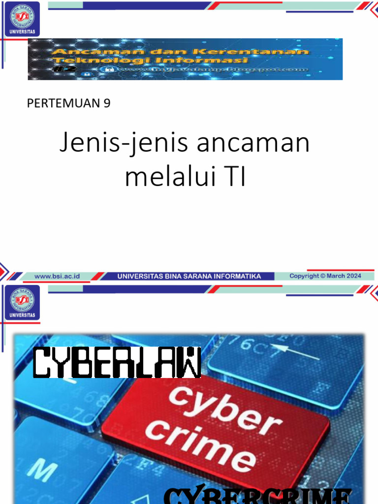 9. Jenis Jenis Ancaman Melalui TI | PDF