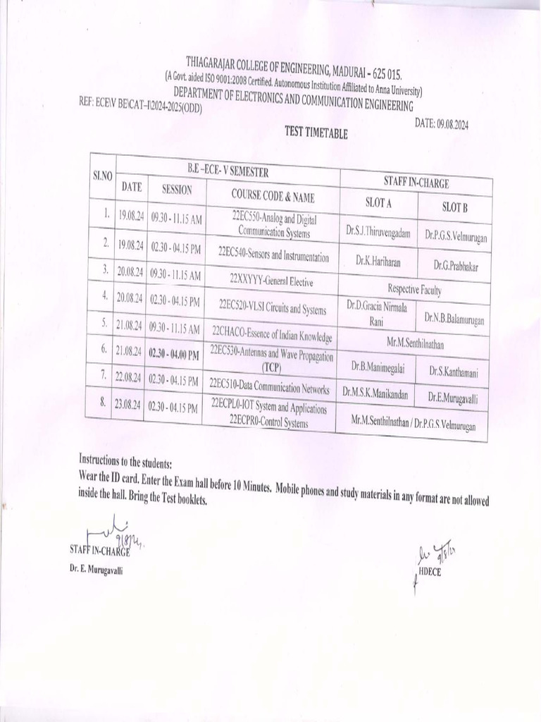Cat 1 - V Sem 2024-25 Odd | PDF