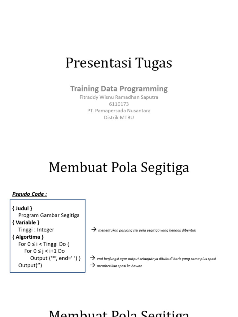 Presentasi Tugas Data Programming - Fitraddy - Wisnu | PDF