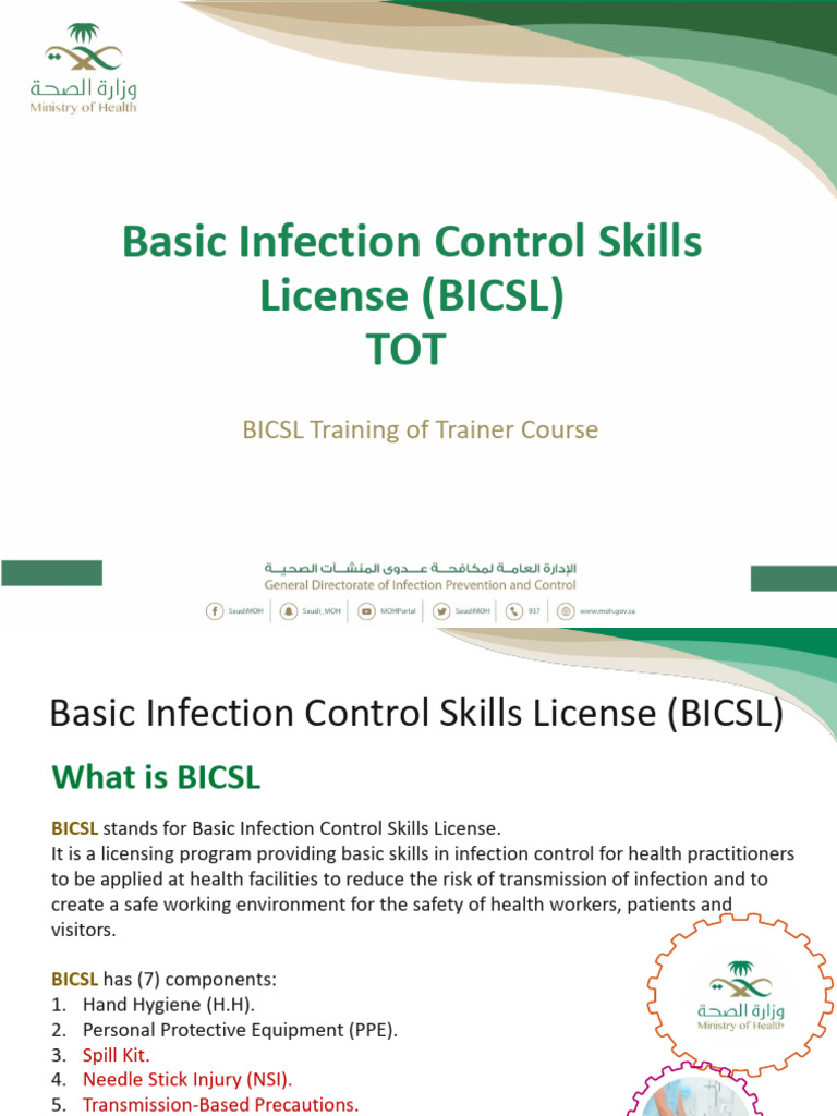 BICSL TOT Introduction 2021 | PDF | Personal Protective Equipment | Hygiene