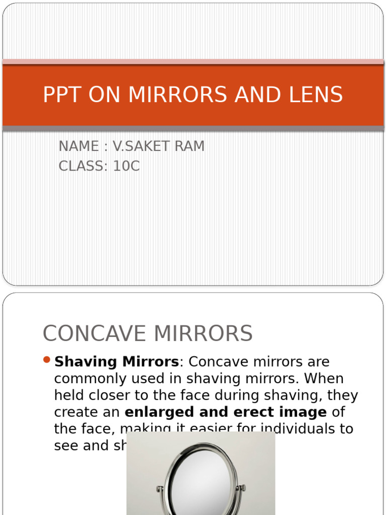 Mirrors and Lenses: Uses Explained | PDF | Light | Optics