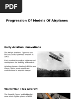 Timeline of Progression of Airplanes | PDF