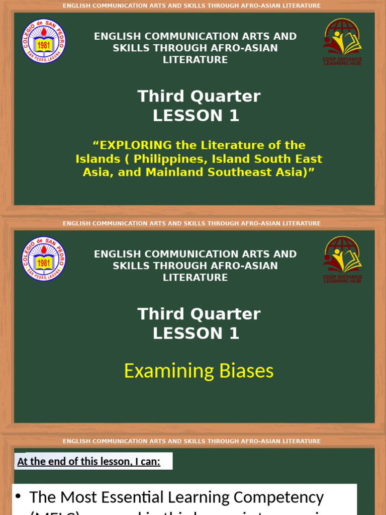 ENGLISH 8 3rd Quarter Lesson 1 | PDF | Bias | Evidence