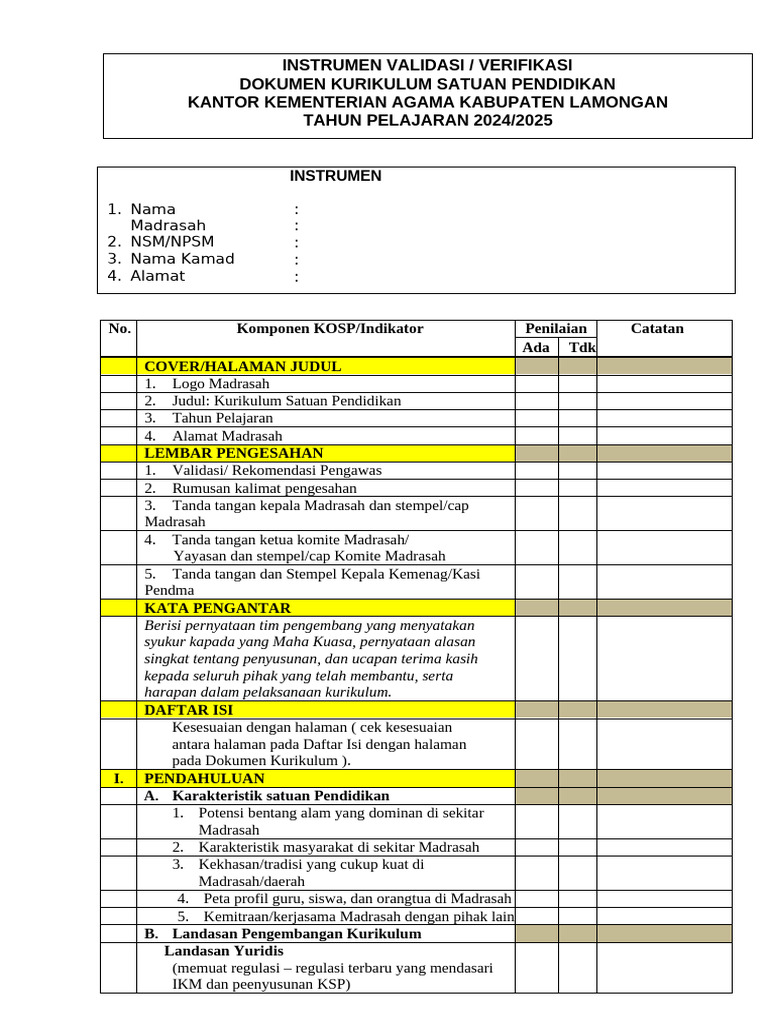 Instrumen Validasi Ksp-Kom 2024 | PDF | Karier & Perkembangan