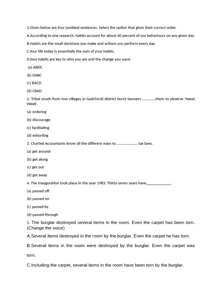 MCQ Eng 30 MCQ | PDF