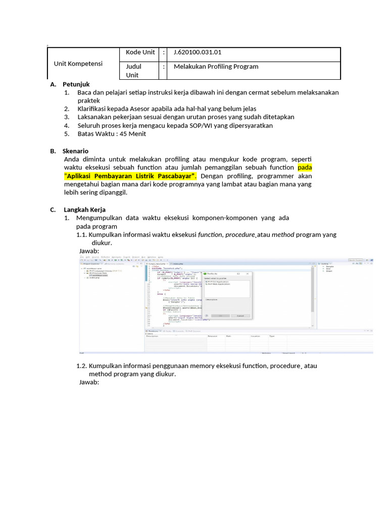 Melakukan Profiling Program | PDF | Komputer