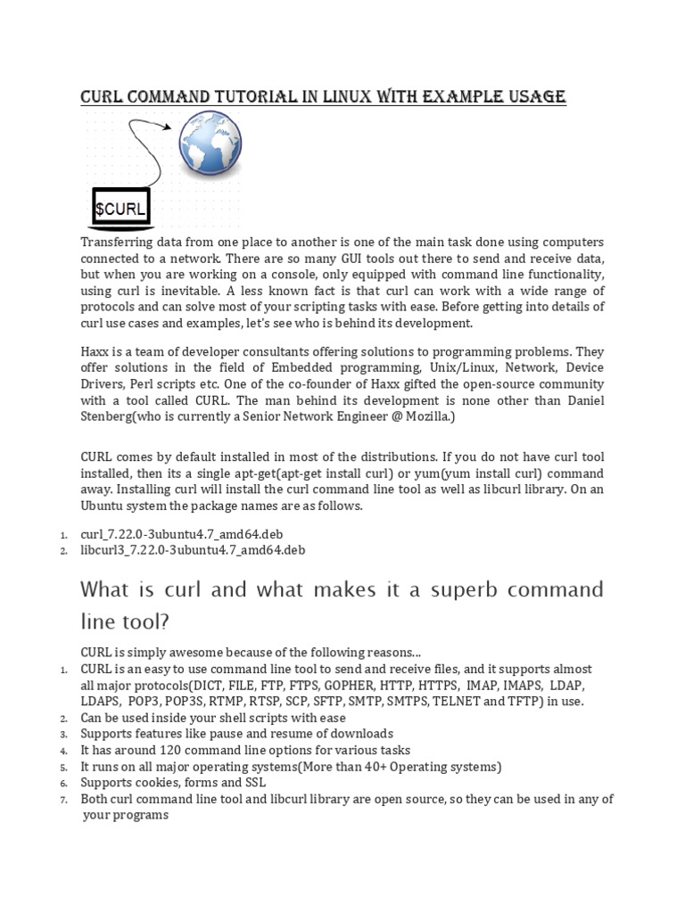 CURL | PDF | Networking | Internet & Web