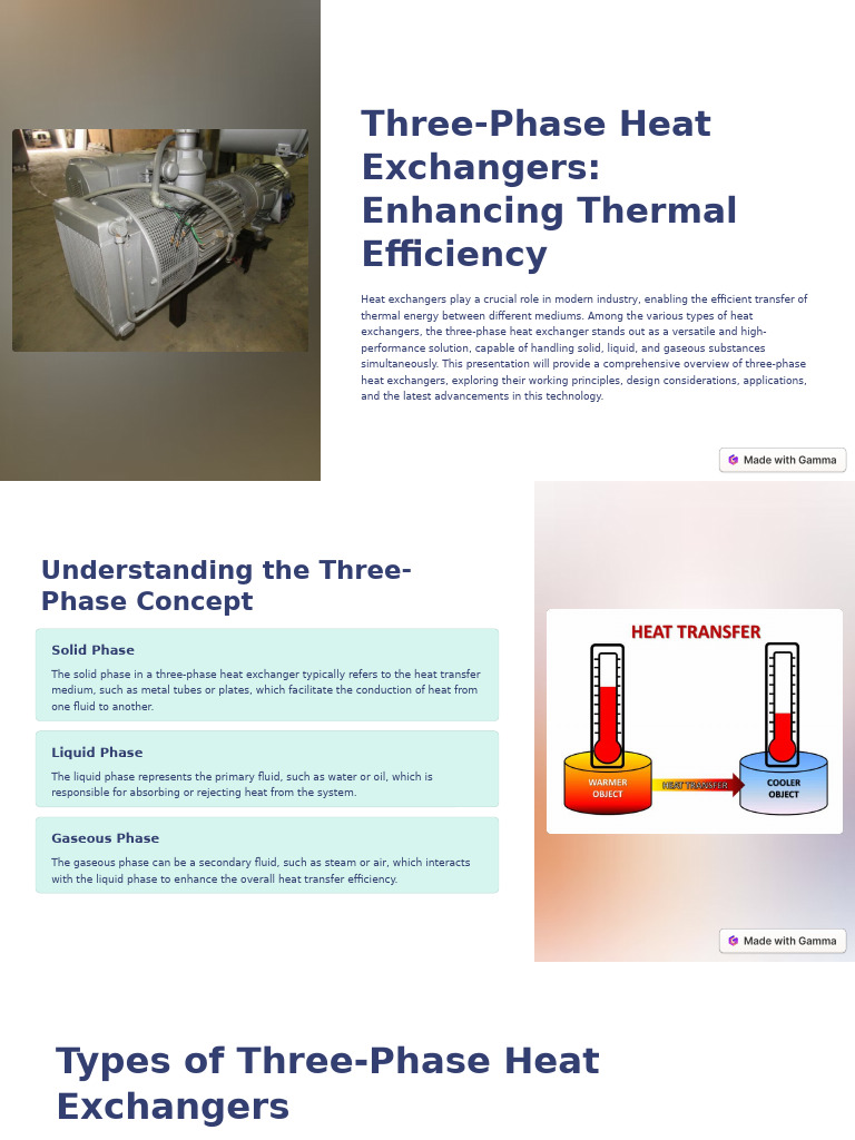 Three Phase Heat Exchangers Enhancing Thermal Efficiency | PDF | Heat ...