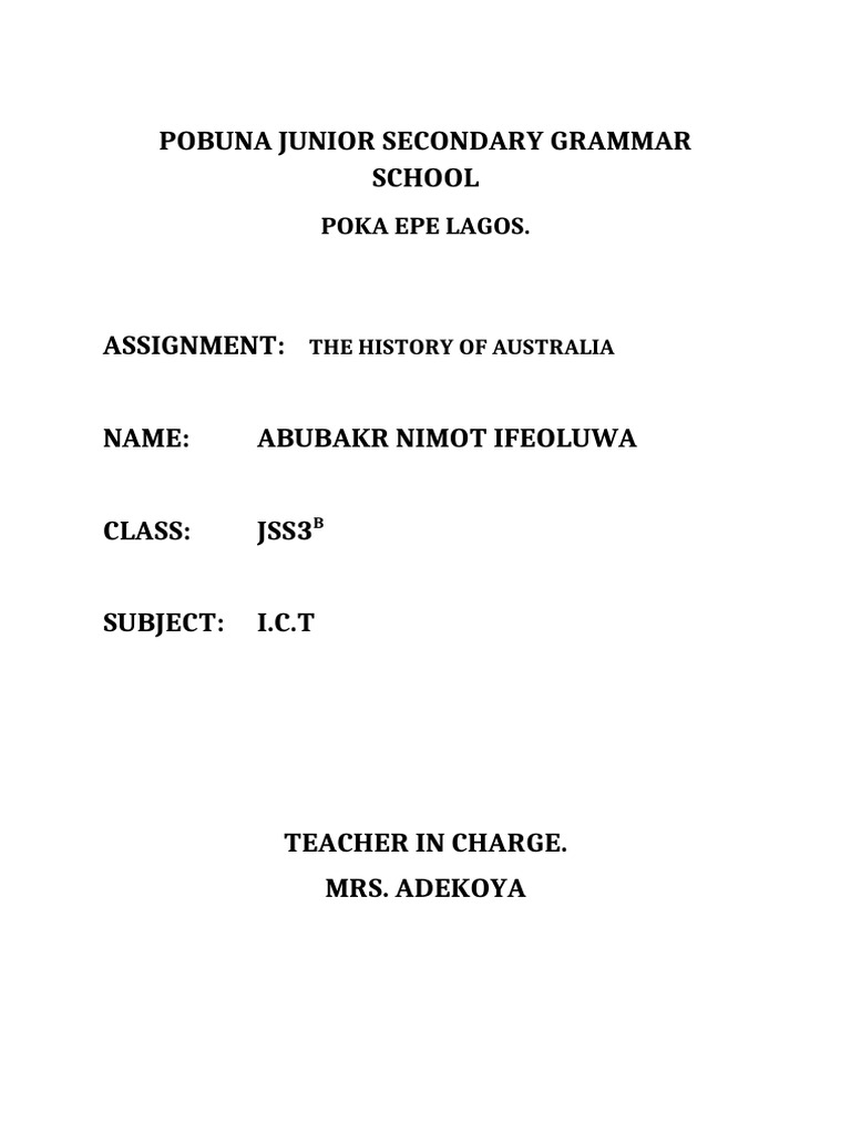 Overview of Australia's History | PDF | Australia