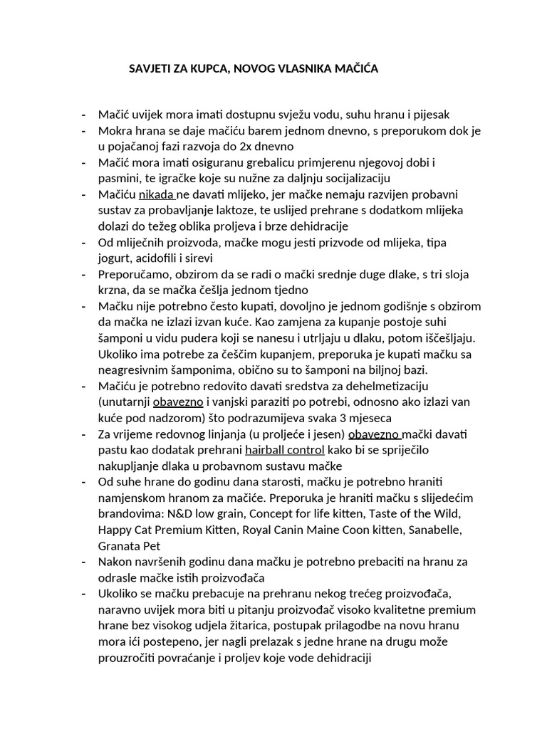 Savjeti Za Kupca | PDF