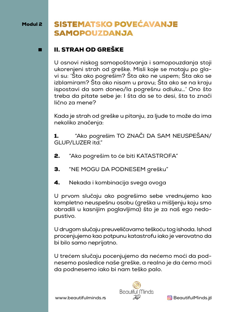 5.modul 2 II. STRAH OD GRESKE | PDF